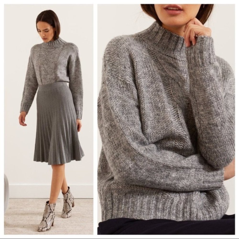 Modern Citizen Tracy Cable Knit Sweater - Gem